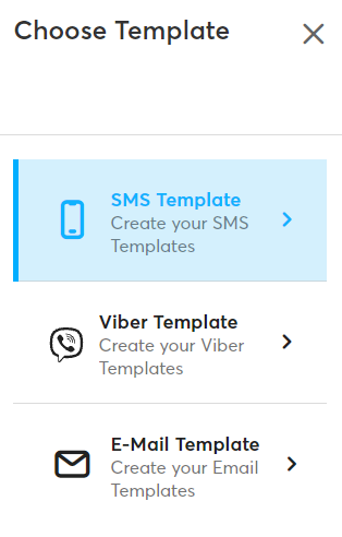Create Viber Template (X)